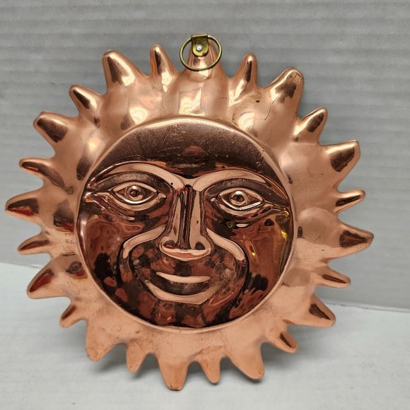Accents | Antique Copper Sun Face Wall Decor Display Art 9 | Poshmark
